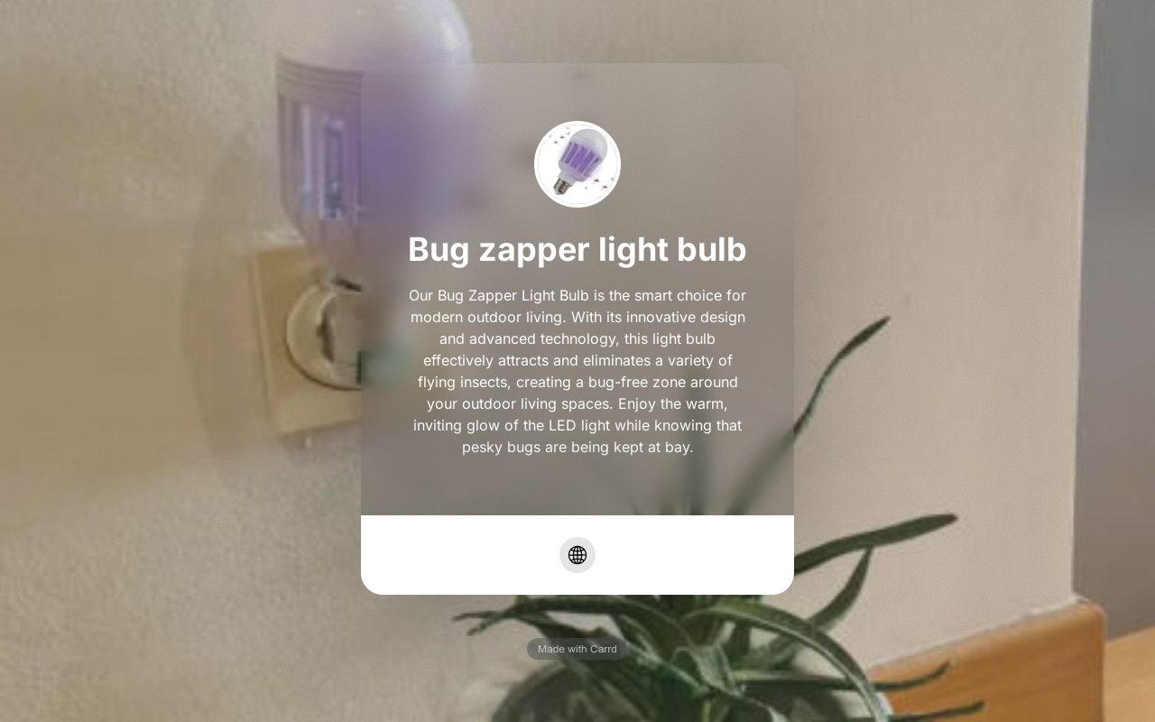 Bug zapper light bulb